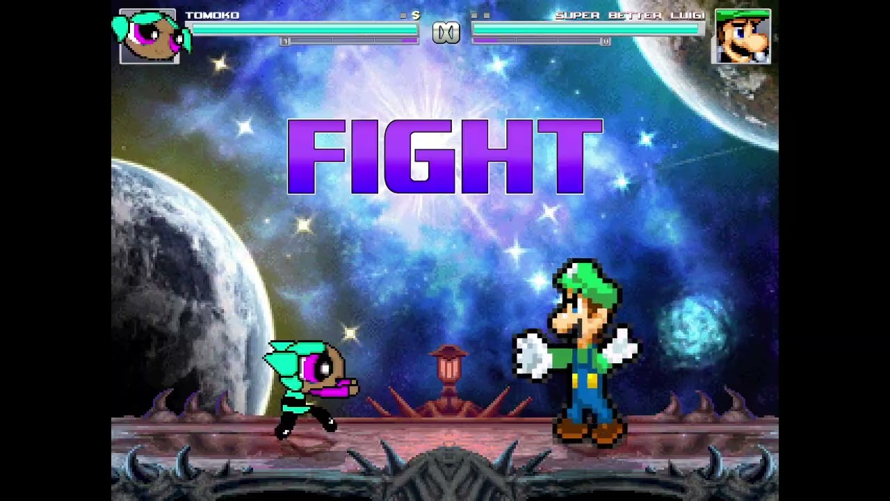 M.U.G.E.N: Tomoko (Me) vs Super Better Luigi