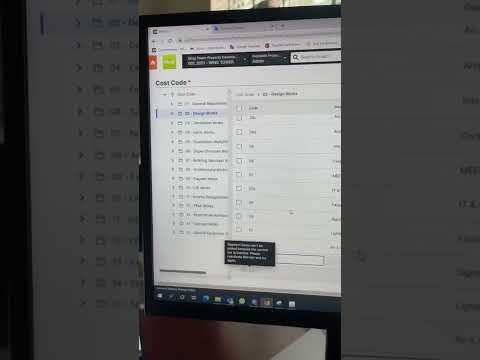 PROCORE - how to create Cost Code VDO2