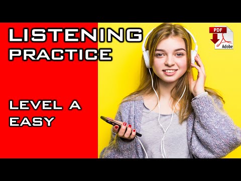 Listening Comprehension Exercise - level A + PDF - Easy English Lesson