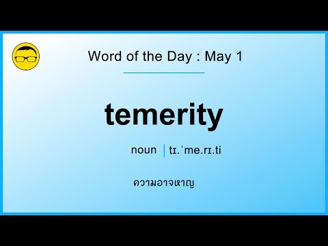 Word of the Day: May 1 - TEMERITY