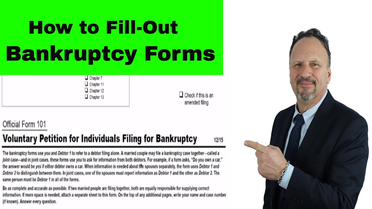 HOW TO COMPLETE BANKRUPTCY FORM 101