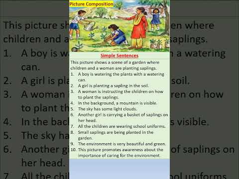 Basic Sentences- how to write picture composition of Garden- #english #shorts #englishlanguage