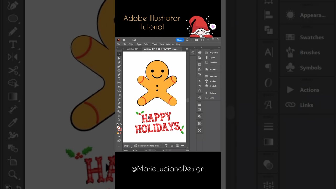 How to Create a Simple Vector Gingerbread Man Icon in Adobe Illustrator