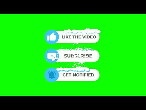 subscribe button like the video button get notified button green screen || No-copyright