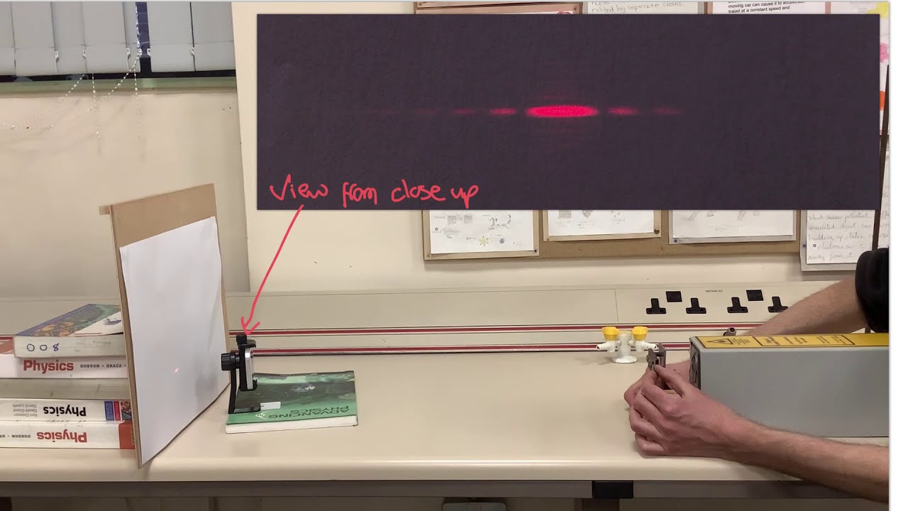 Single slit diffraction with a laser