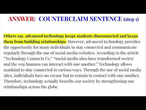 How to Write Counterclaims for 6th Grade