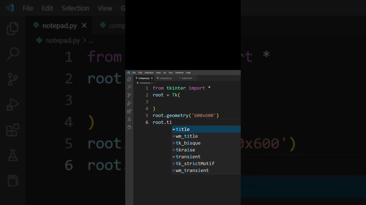 making a basic GUI window in python tkinter