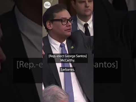 George Santos nearly misses call for speaker vote | USA TODAY #Shorts