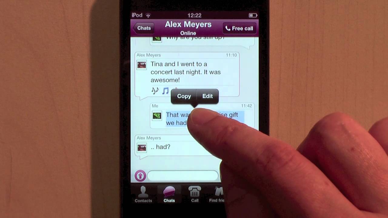 ChatCube-Tutorial (iPhone): Edit function