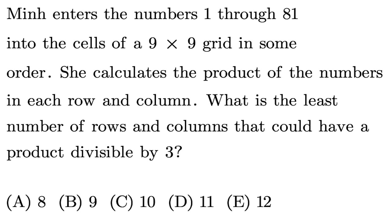 American Math Competition | AMC 8 | 2024 Problem 16