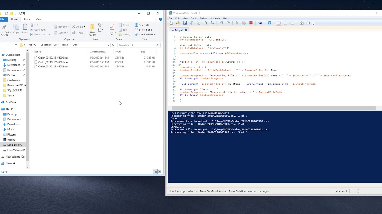 Powershell File processing