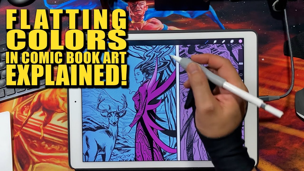 Color Flatting Comic Book Artwork in Procreate | Quick Explainer Video