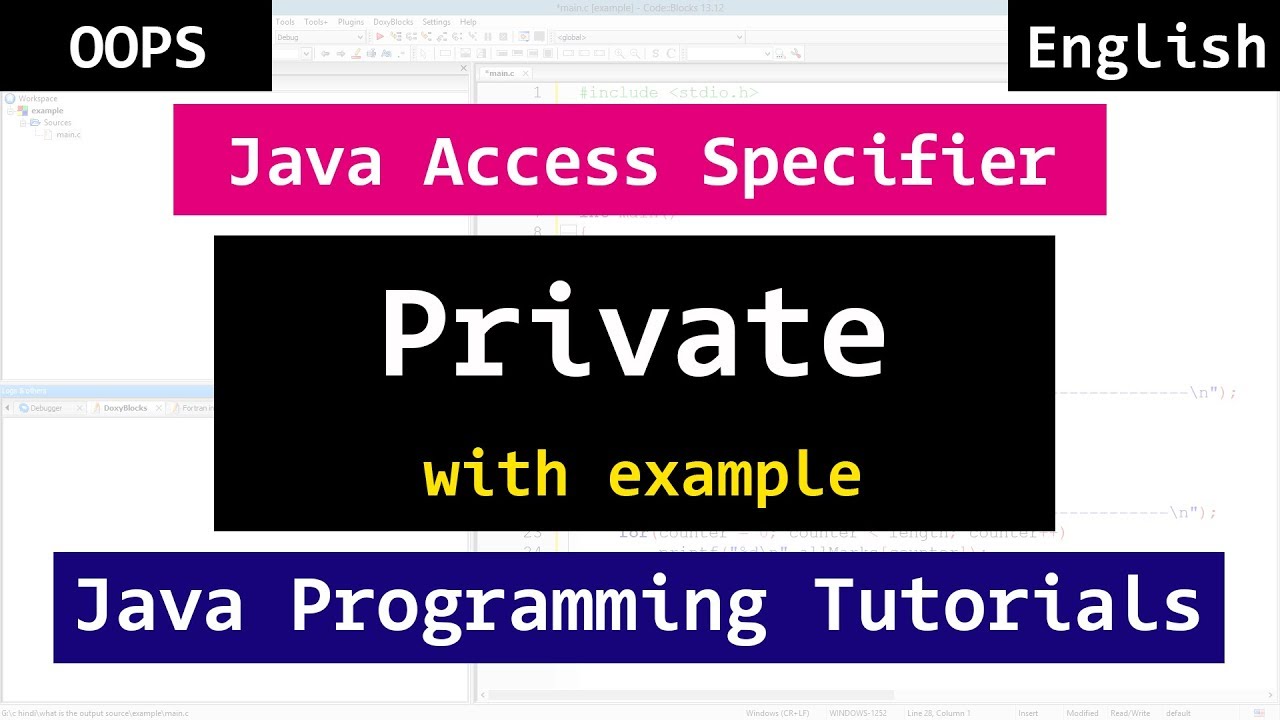 Java Private Access Specifiers | Object Oriented Programming Video Tutorials