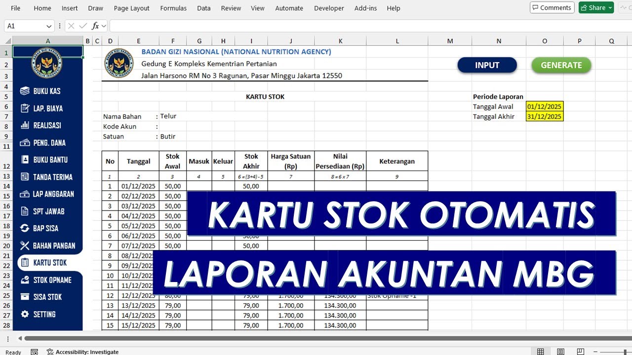 QUICK WAY TO DO STOCK OPTIONS USING EXCEL - AUTOMATIC UPDATE TO MBG ACCOUNTANT'S STOCK CARD
