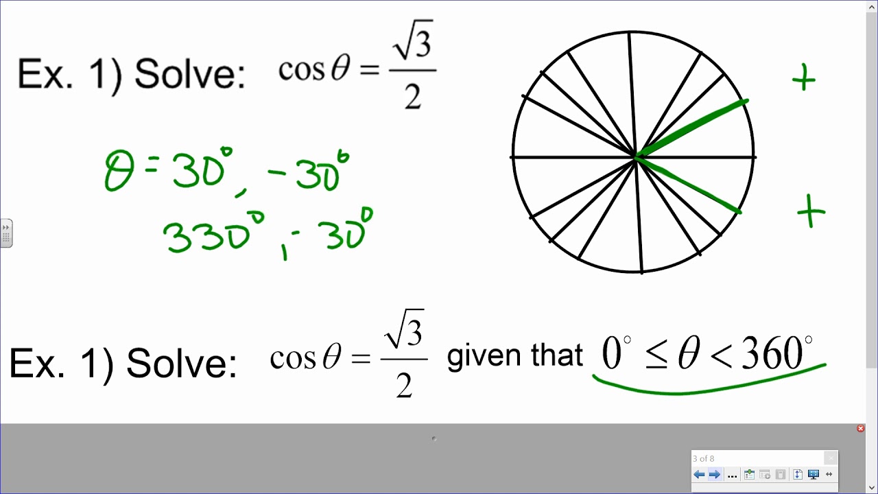 Saxon Advanced Math Lesson 50 Solving Trig Equations