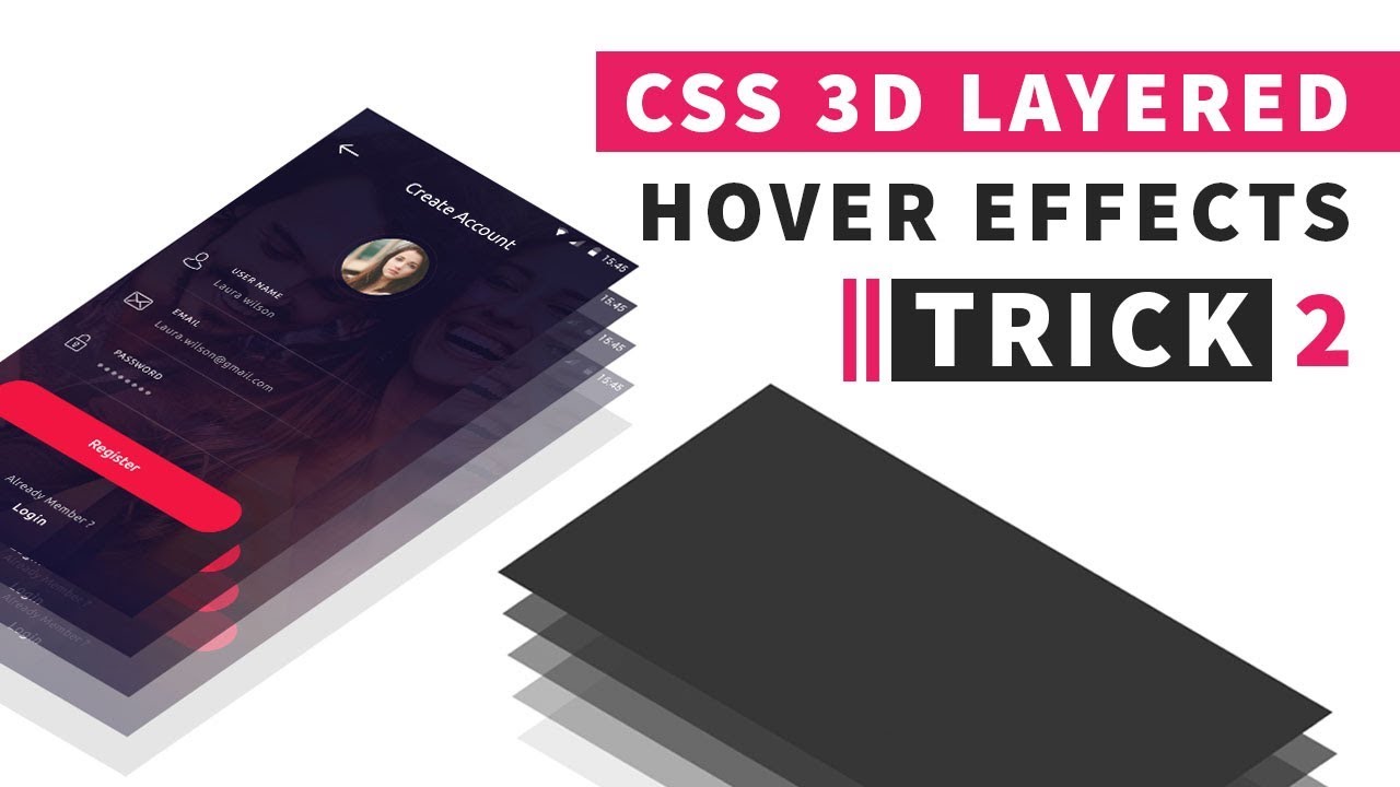 CSS 3D Layered Image Hover Effects - Trick 2 | CSS Isometric Design