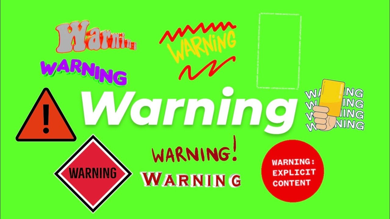 Animated Warning GIF Green Screen Pack (Free Download)