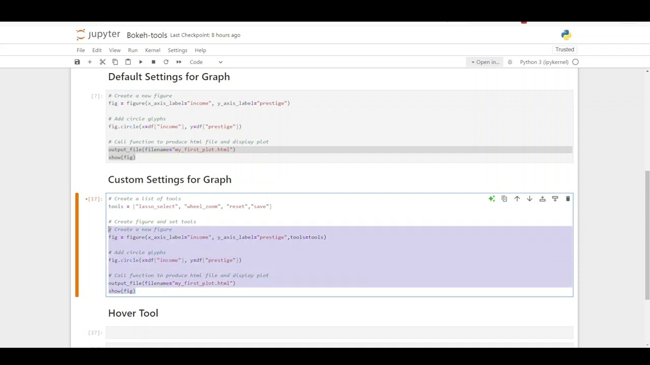 Bokeh Tools and Tooltips in Python