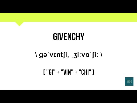 How To Pronounce Givenchy | Meaning | Pronunciation