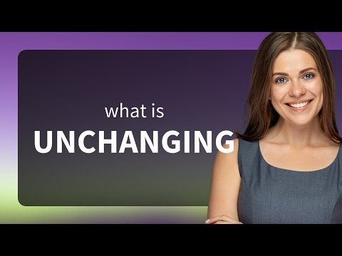 Unchanging | meaning of UNCHANGING