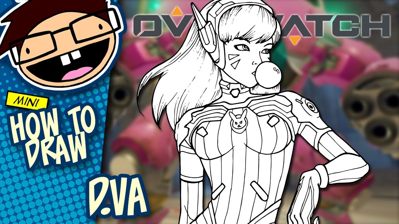 How to Draw D.VA (Overwatch) | Narrated Easy Step-by-Step Tutorial