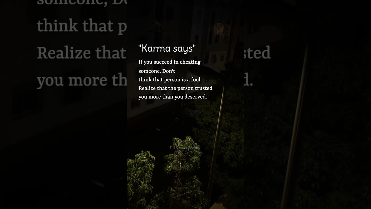 ✨ Karma Says: Trust is Greater Than Cheating | Life Lesson Quotes 💭 #Karma #LifeLessons