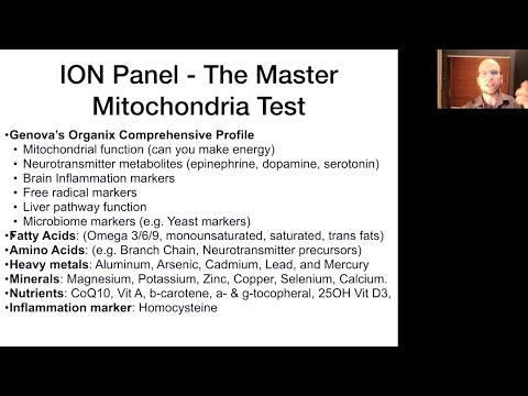 How to interpret the ION Panel from Genova/GDX.net by Dr Sam Shay, DC from the Mitochondrial Summit
