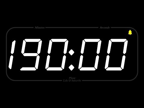190 MINUTE - TIMER & ALARM - 1080p - COUNTDOWN