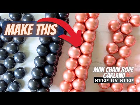 How To Make Mini Balloon Garland - Small Clusters - Mini Chain Rope Garland using 5 inch Balloons
