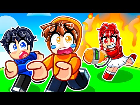 Trolling My Friends in Roblox HOT POTATO...