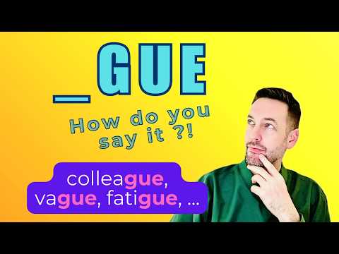 How do you say words ending with _gue? #pronunciationguide #learnnewwords #englishpronunciation