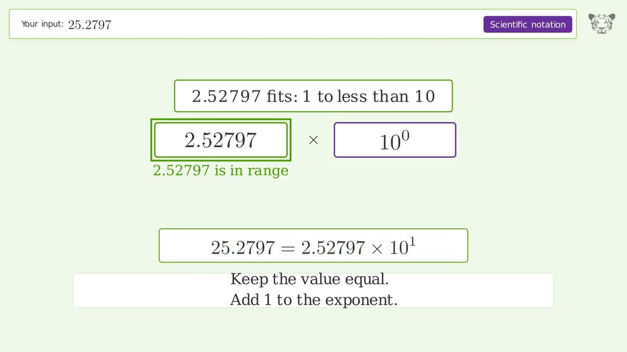 25.2797 in Scientific Notation — Step-by-Step