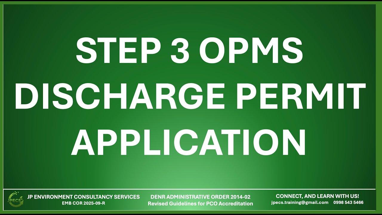STEP 3 OPMS DISCHARGE PERMIT APPLICATION