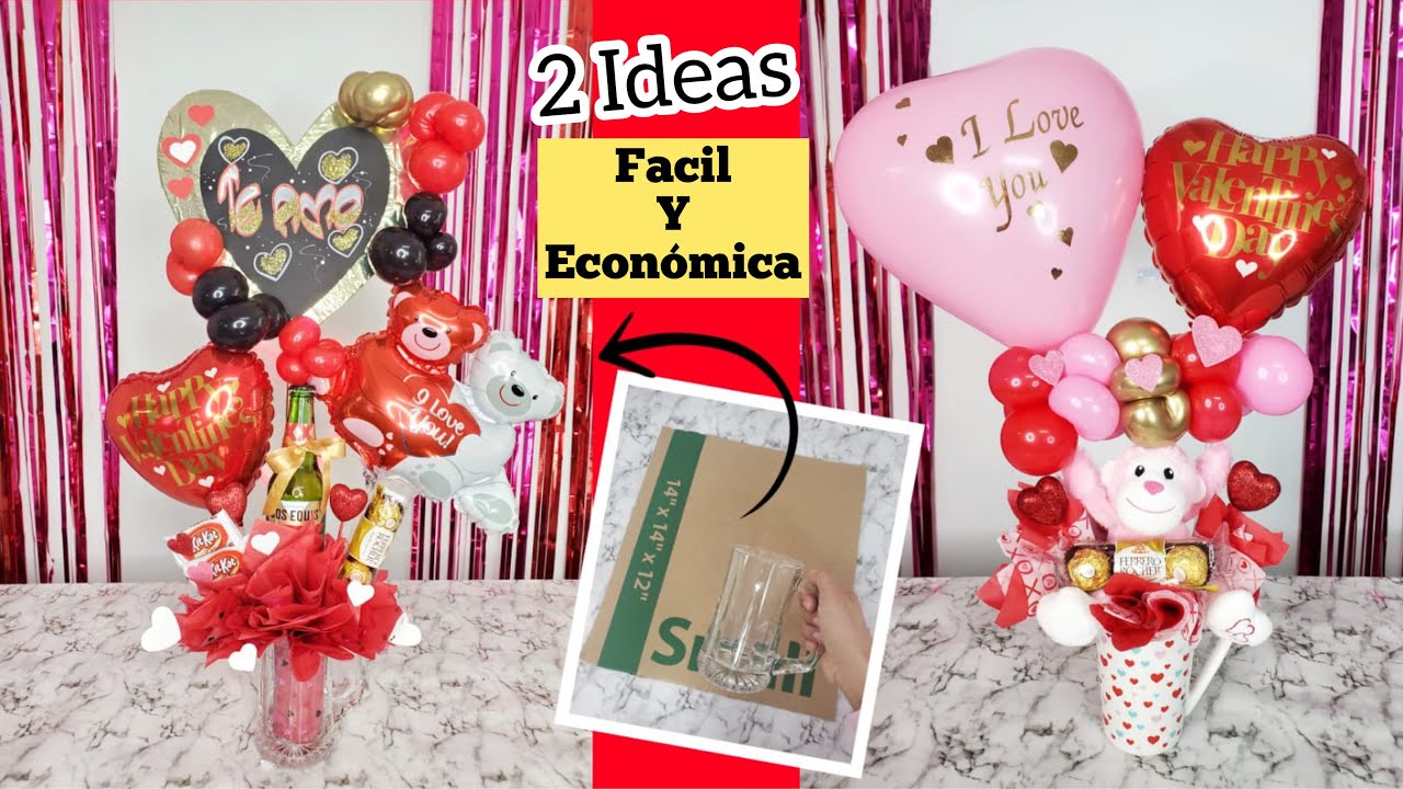 -DIY- 2 IDEAS CON TAZAS DECORADAS PARA SAN VALENTIN *REGALO ECONOMICO Y FACIL DE HACER