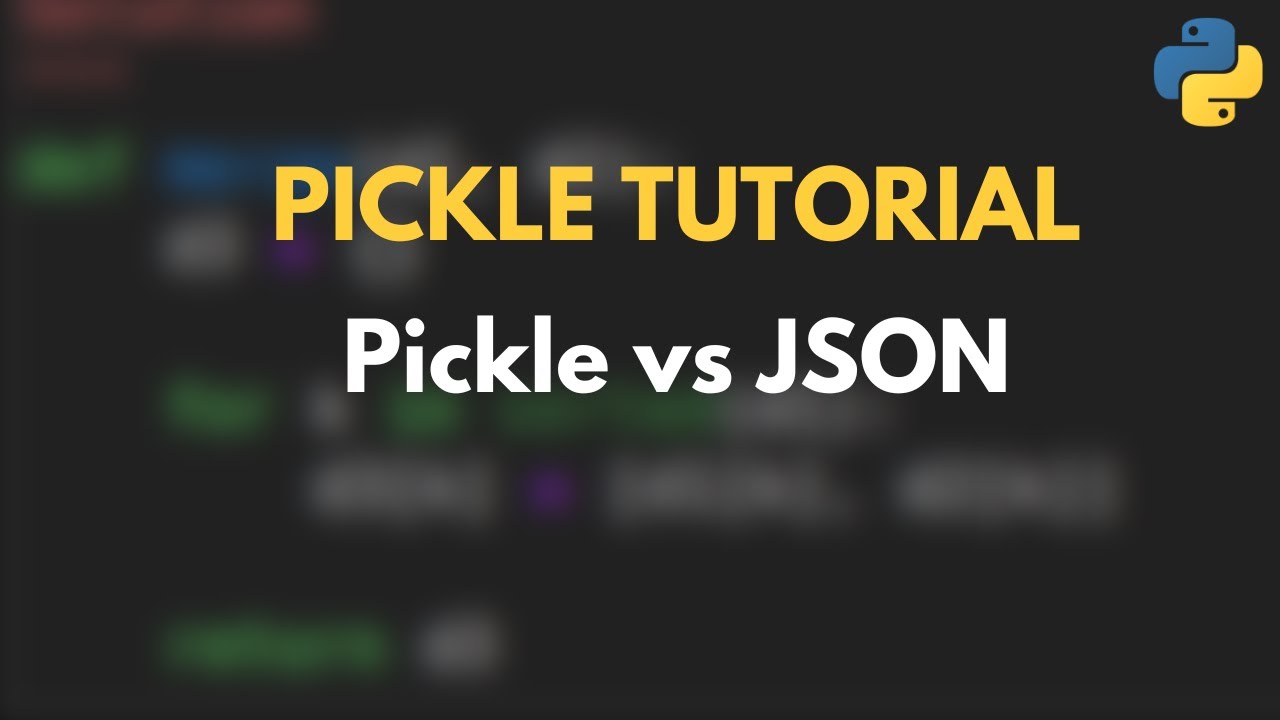 Pickle Tutorial - How to save data into Pickle Object in Python