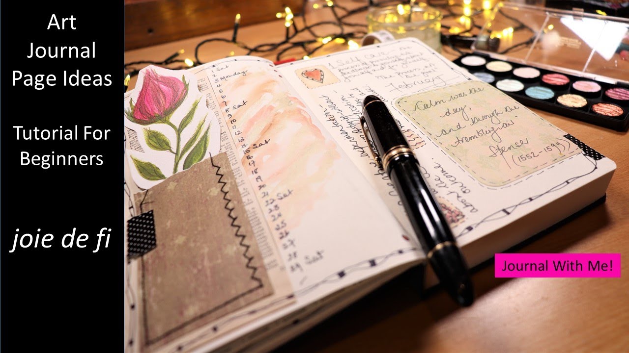 Art Journal Page Ideas Tutorial For Beginners