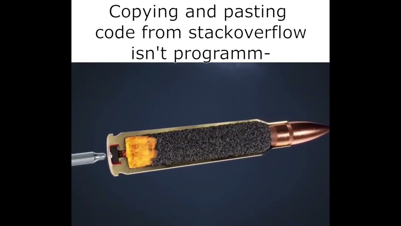 Copying and pasting code from stackoverflow isn't programm-