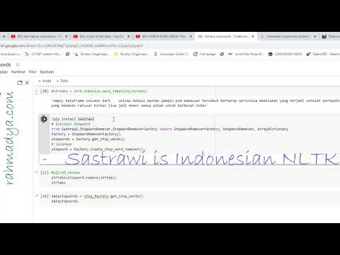 Stopwords Removal Bhs Indonesia – via Sastrawi – Rahmadya Trias Handayanto