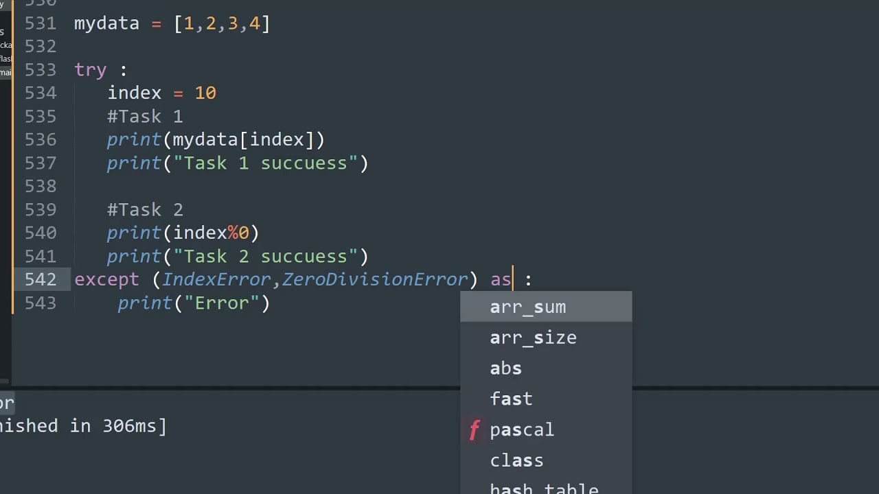 Catch multiple exceptions in one line (except block)