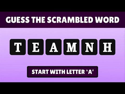 Guess the Scramble Word Start with A | Scrambled Words | Word Challenge | Quiz World Sunita