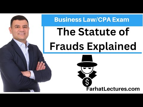 The Statute of Frauds Explained. CPA Exam REG Business Law.