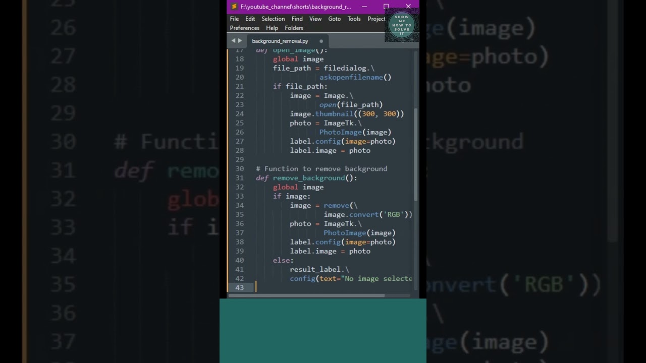 How To Create a GUI background removal with tkinter and rembg In Python? #short #python #programming