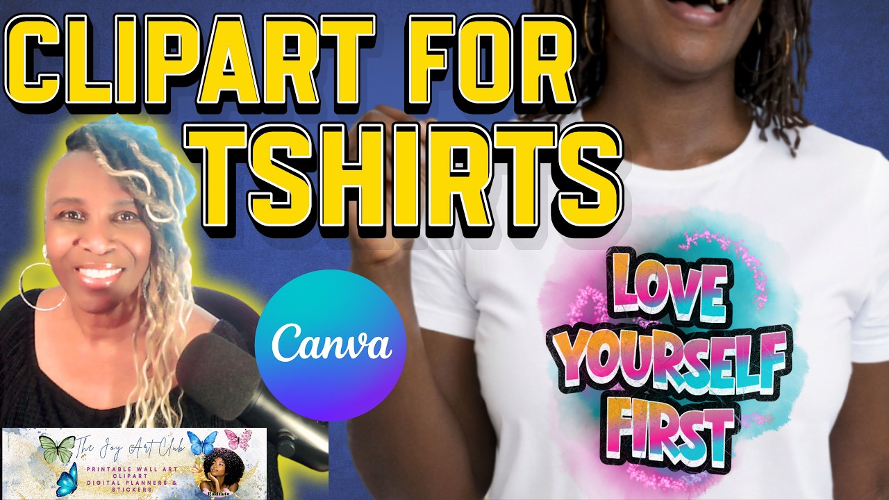 Canva Tutorial For Beginners  - Clipart for Tshirts -    The Simple Way Using Canva   Joy Art club