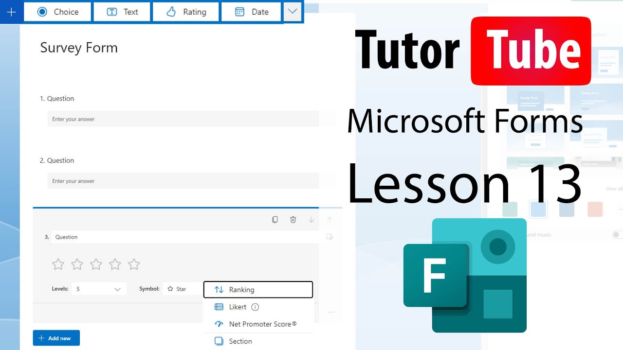 Microsoft Forms - Lesson 13 - Adding a File Upload Question