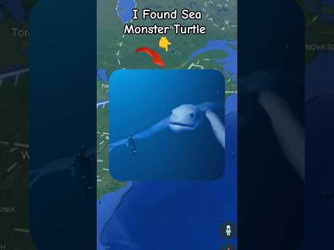 😶🌫️🤯 I Found Sea Monster Turtle in google maps and google earth #shots #hrbro76