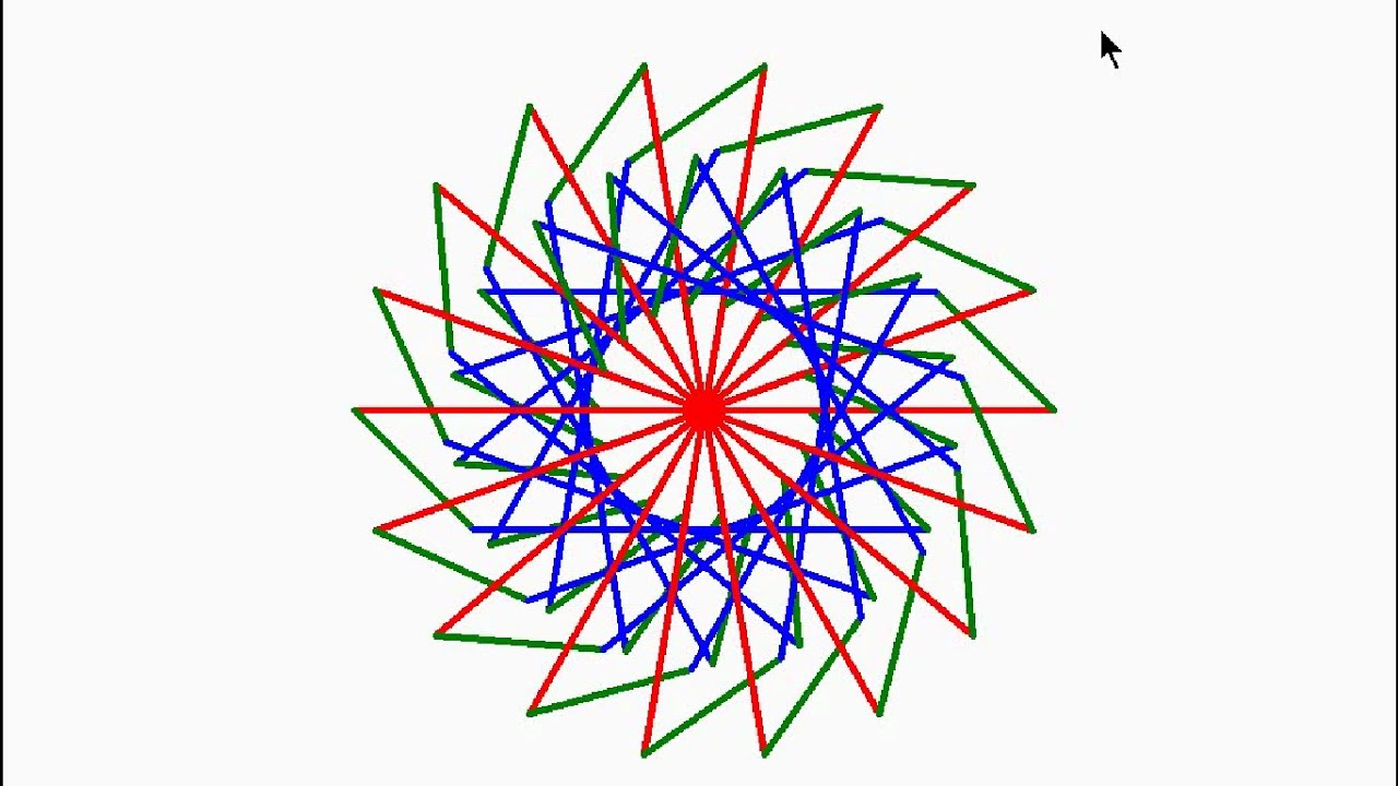 Python Turtle Code: Rotating Parallelogram