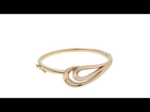 Technibond Geometric Hinged Bangle Bracelet