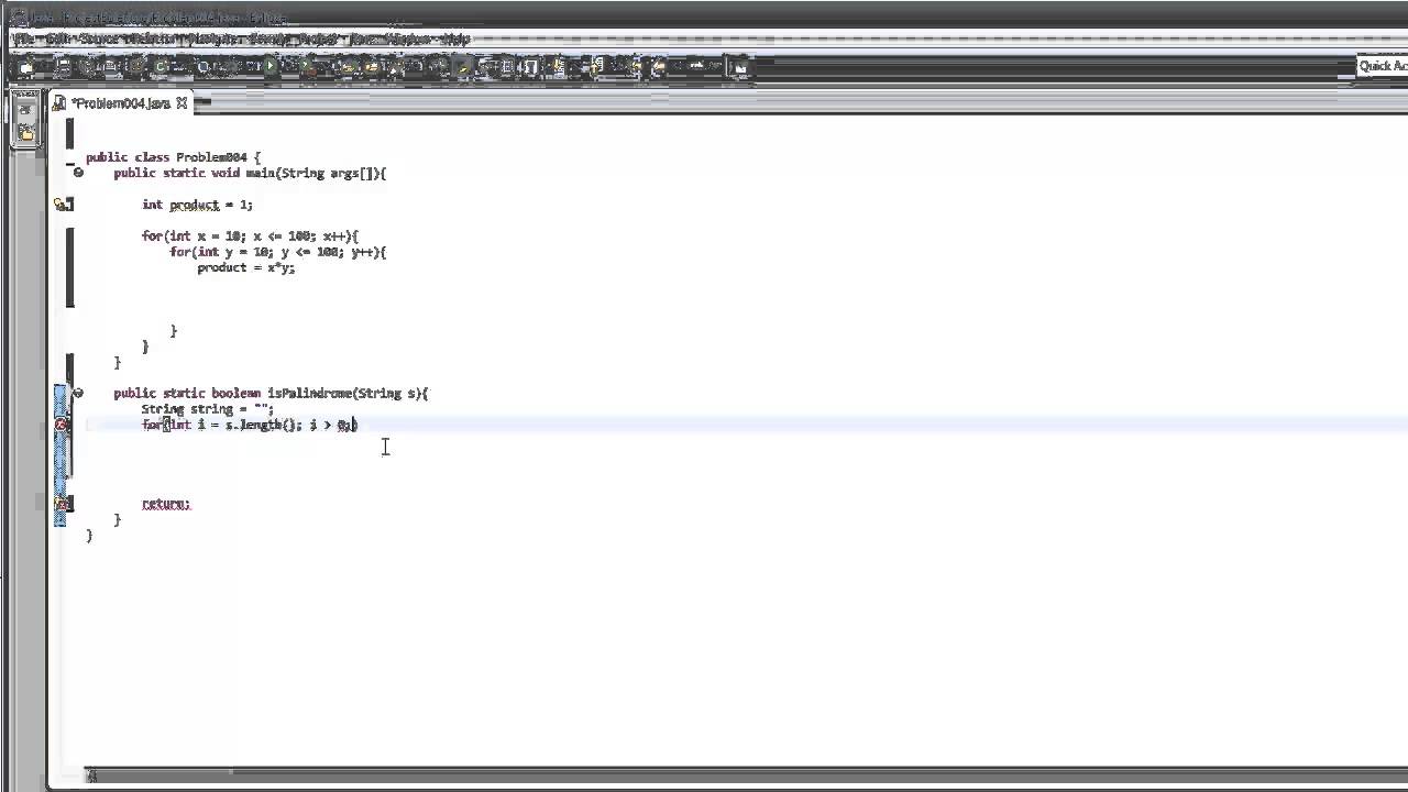 Java: Project Euler Problem 4