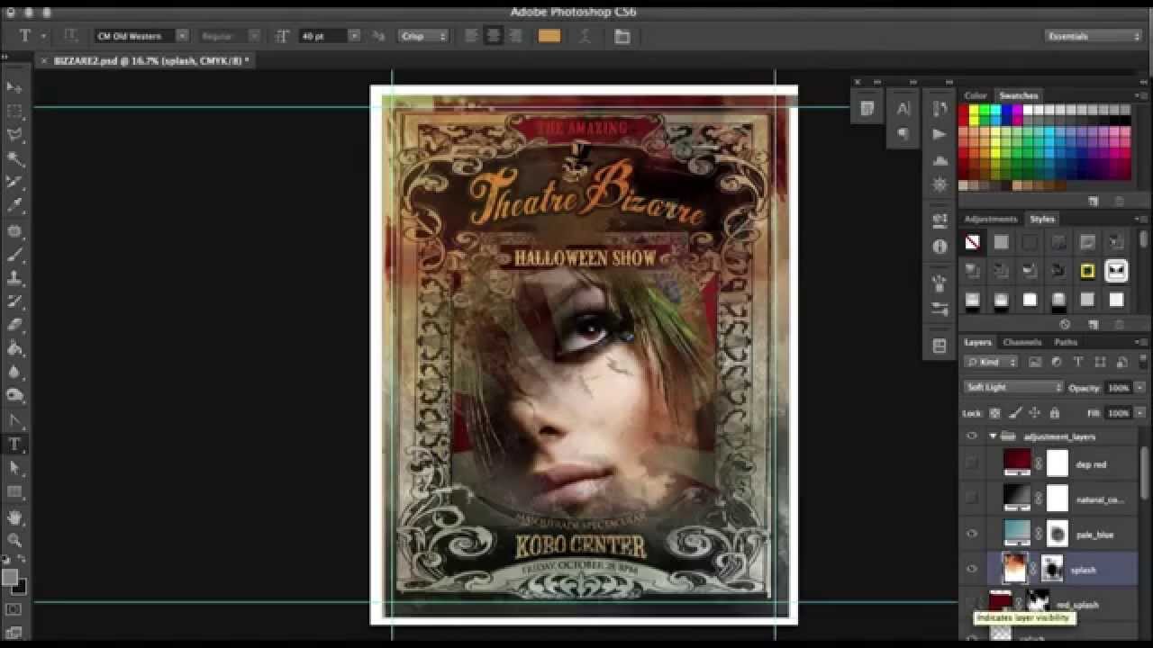 How to make an Old Vintage Circus Poster in Photoshop -  Tutorial   Scarab13