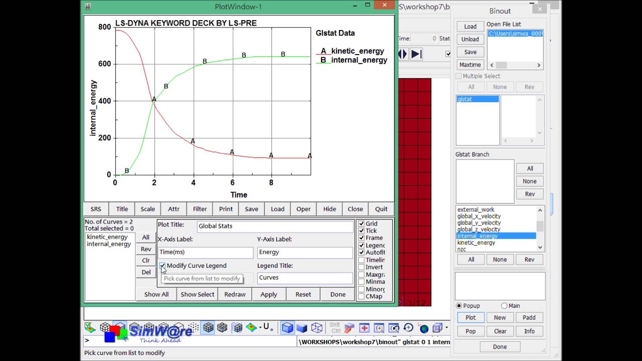 LS-PrePost Workshop07 - Format a Plot